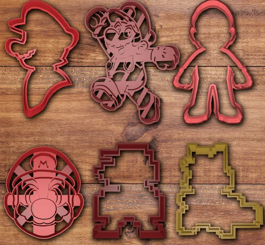 Mario Bros 1 Cookie Cutter Set of 6 - Cookie Cutters Canada