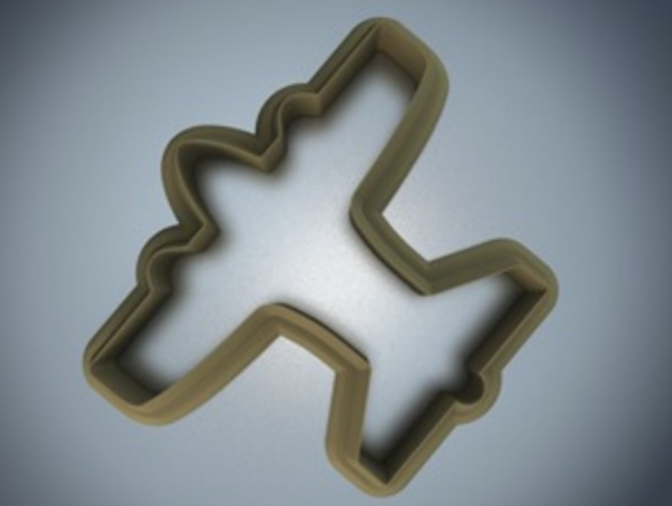 Simple Airplane Cookie Cutter - Cookie Cutters Canada