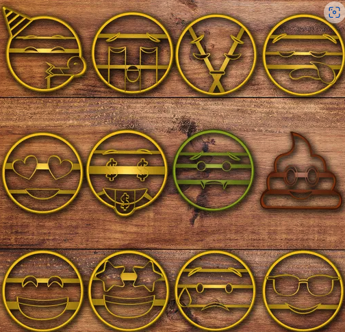 Emoji 2 Cookie Cutter Set of 12 - Cookie Cutters Canada