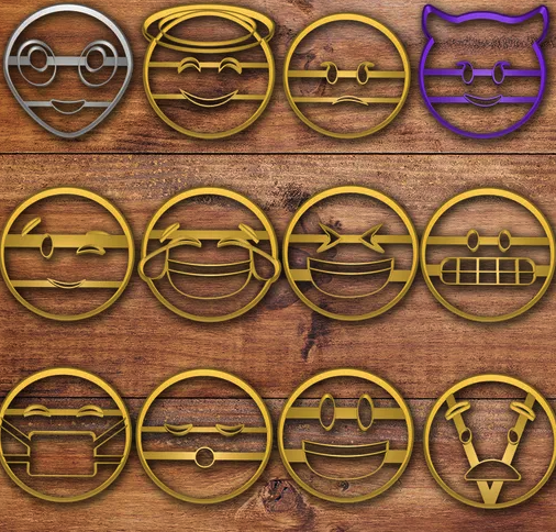 Emoji 1 Cookie Cutter Set of 12 - Cookie Cutters Canada