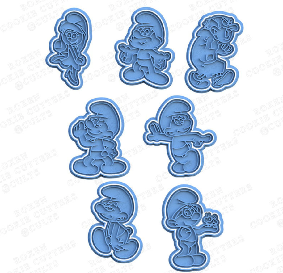 Smurfs Set of 7 Cookie Cutter - Cookie Cutters Canada